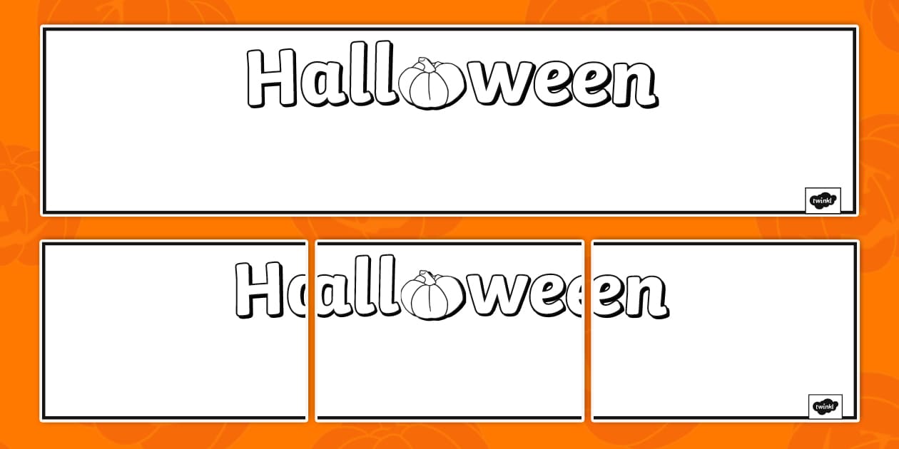 Banderole d'affichage collaborative : Halloween - Twinkl