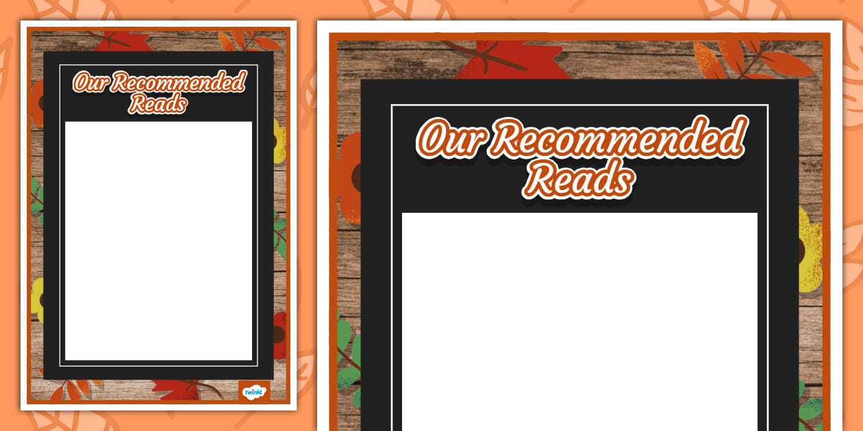 Autumn Market Themed Our Recommended Reads Display Poster
