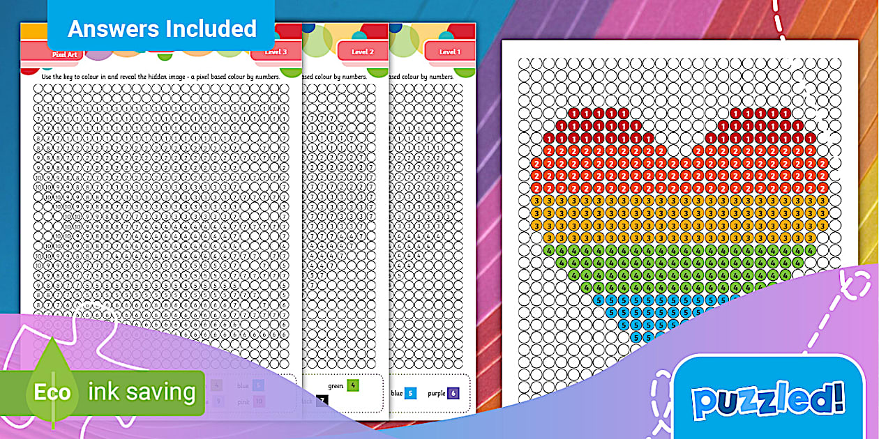 Pride Pixel Art Colouring Puzzle Pack | Twinkl Puzzled