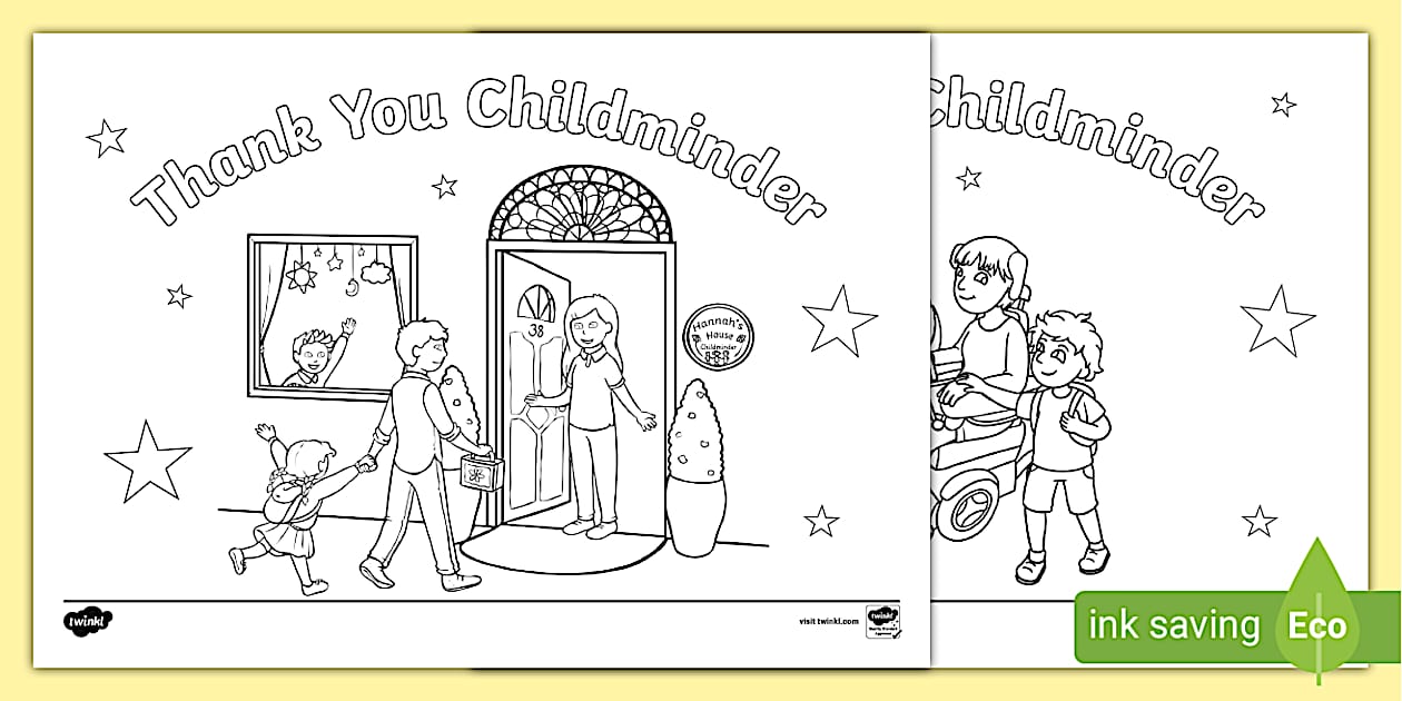 Childminder Appreciation Week Colouring Sheet (teacher made)