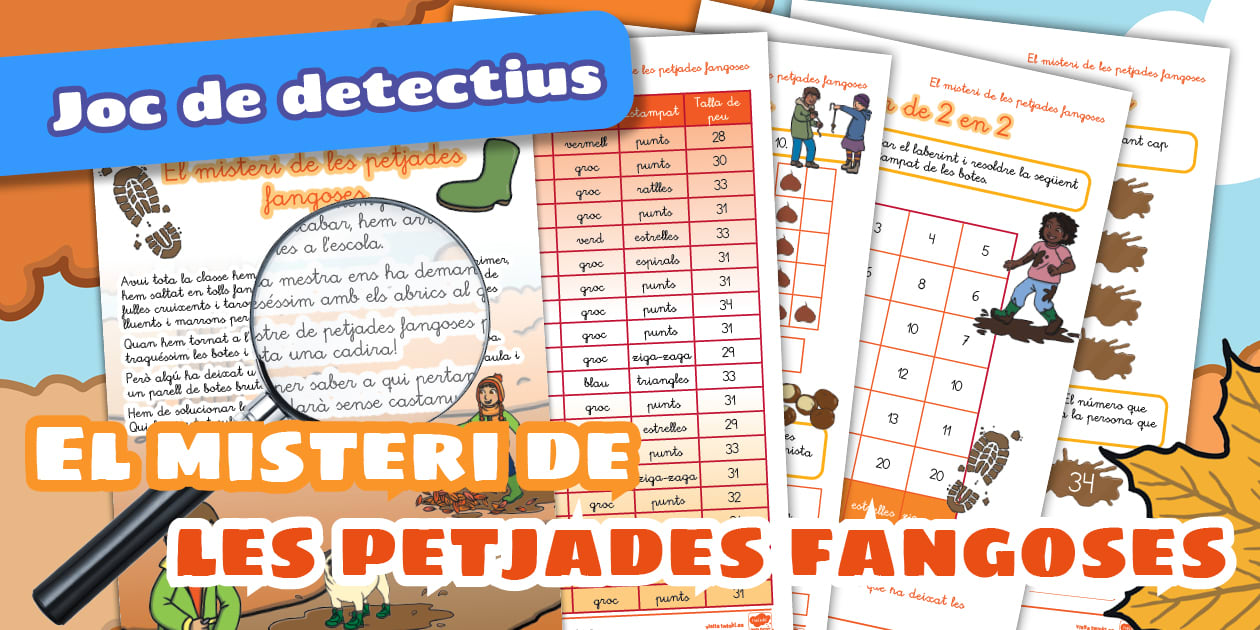 Joc de detectius: El misteri de les petjades fangoses - Català