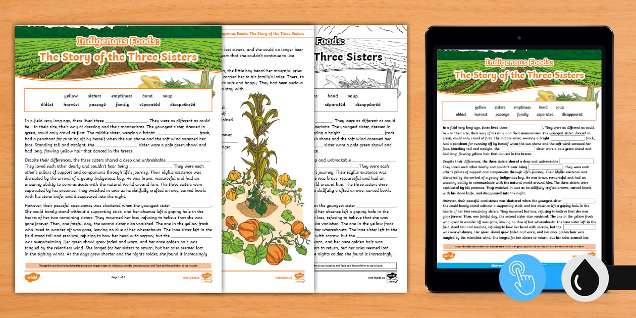 FREE! - The Story of the Three Sisters Cloze Activity