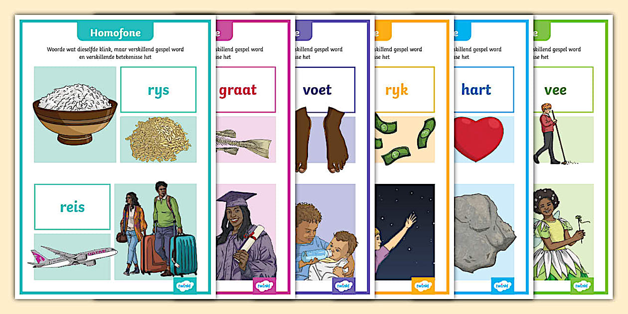 Homofone Vertoon Plakkate (teacher made) - Twinkl