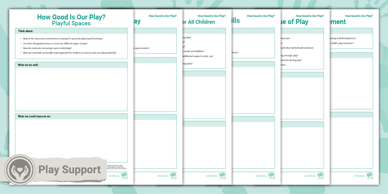 How Good Is Our Play? Evaluation Templates (teacher made)