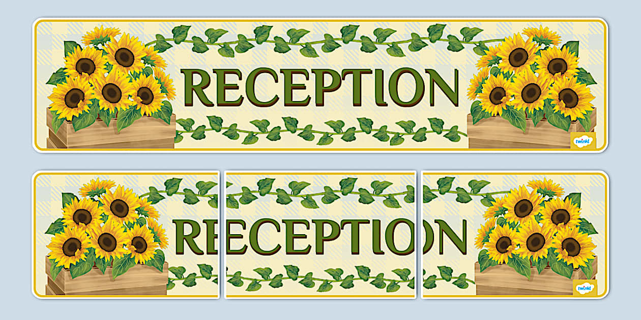 Sunflower-Themed Reception Display Banner (Teacher-Made)
