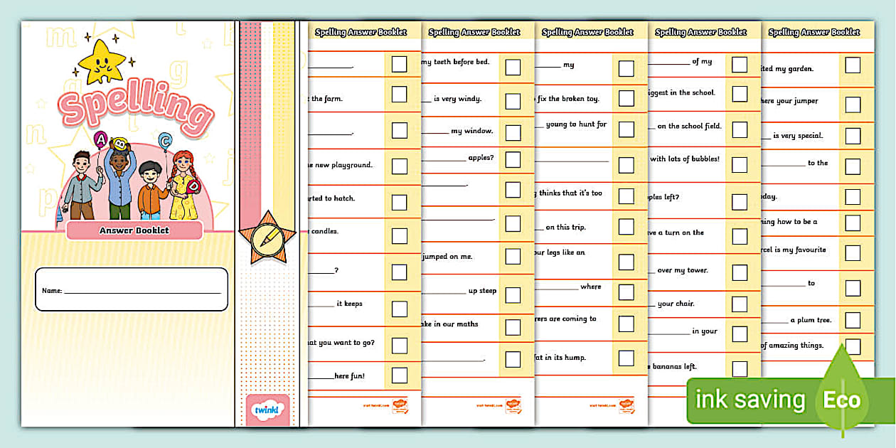 Year 2 Spelling Baseline Assessment Pack