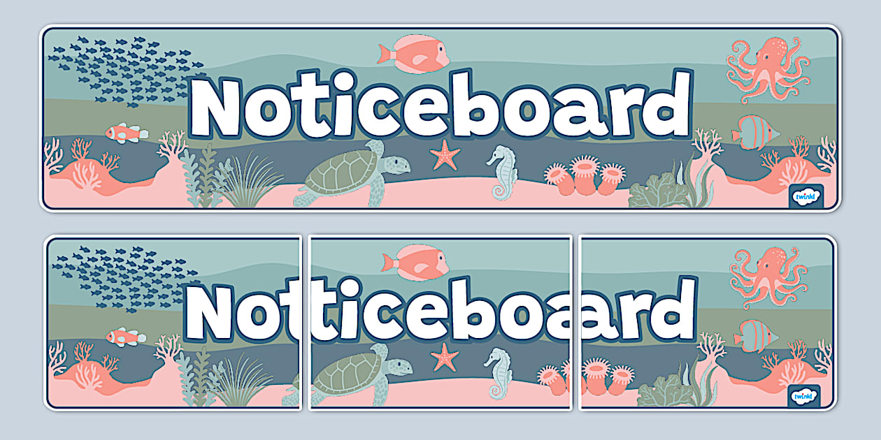 Under the Sea-Themed Noticeboard Display Banner - Twinkl