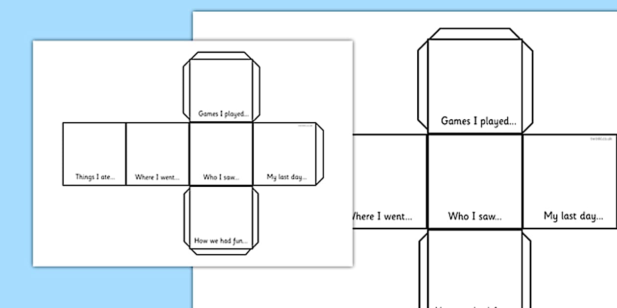 Net of a Cube Holiday Snapshot (Teacher-Made) - Twinkl