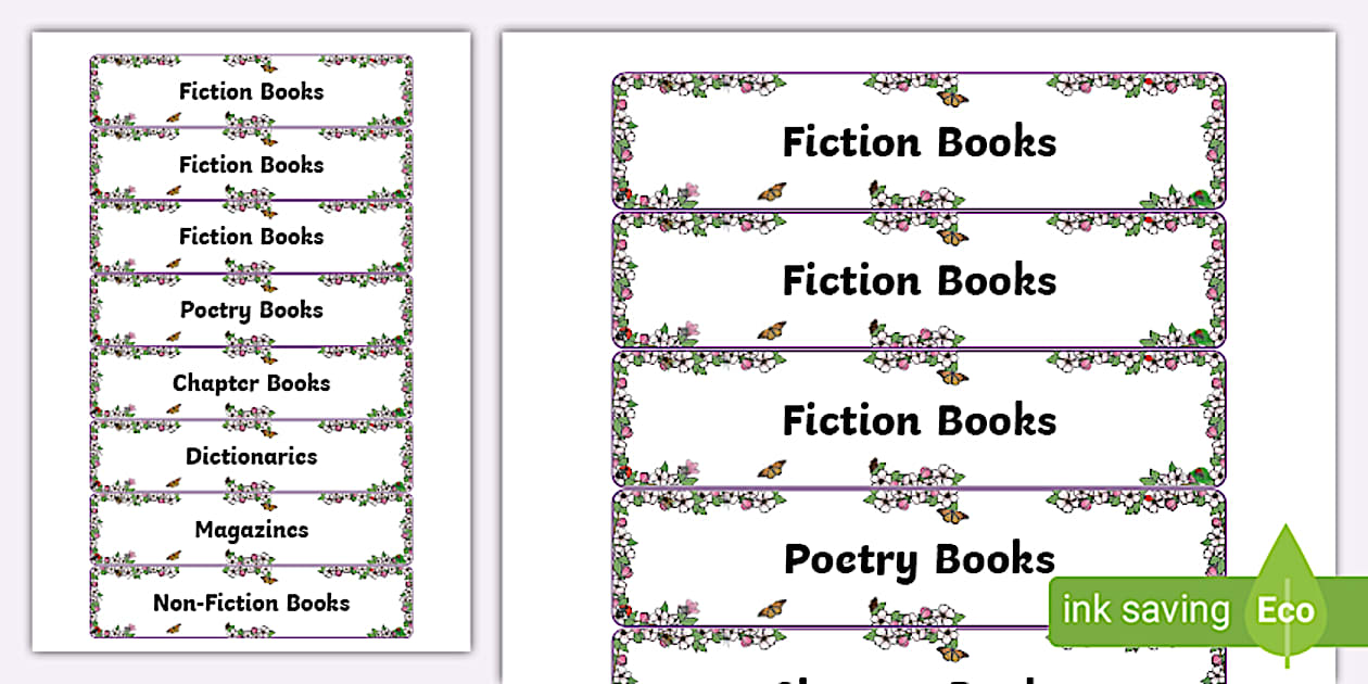 Black and White Book Corner Labels (teacher made) - Twinkl