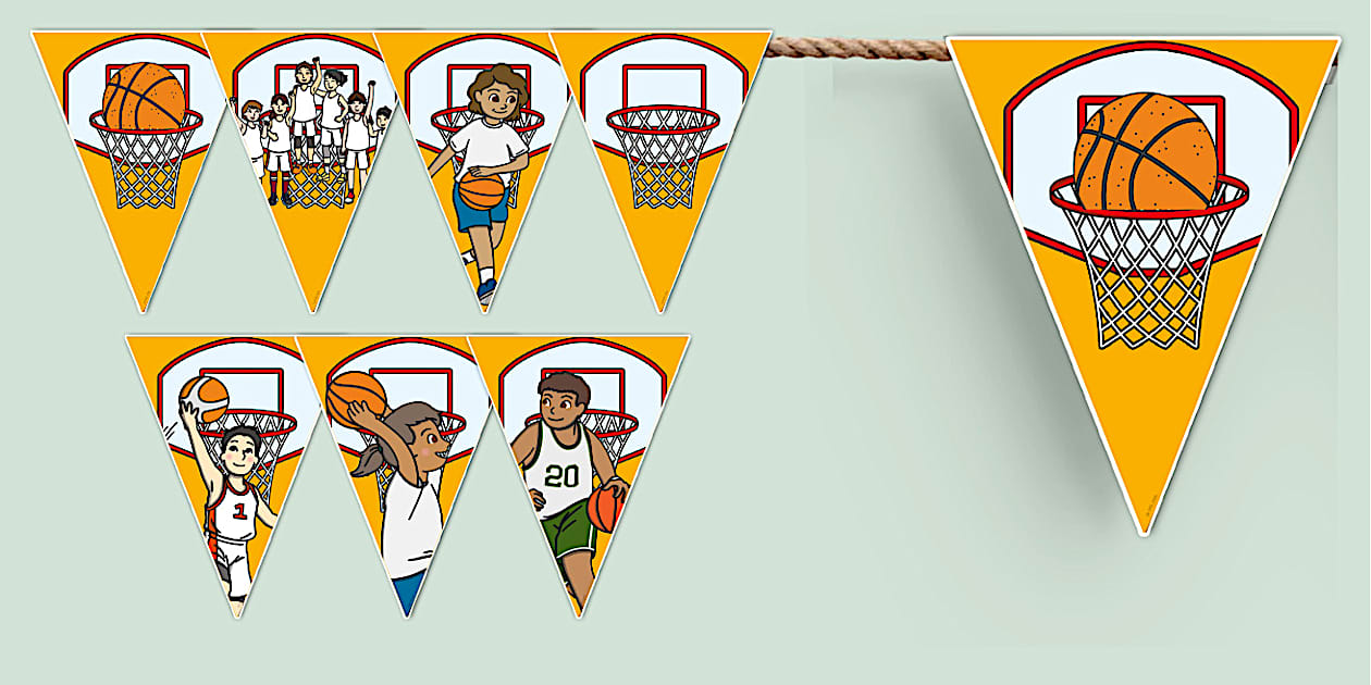 Basketball Display Bunting