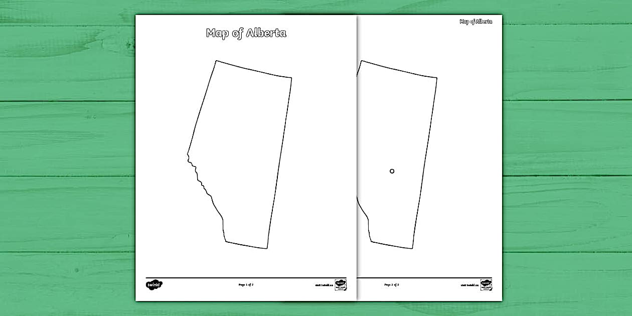 Map of Alberta (teacher made) - Twinkl