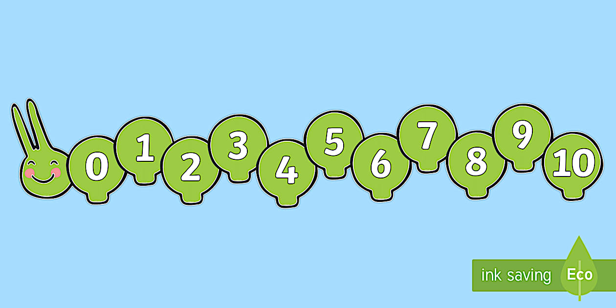 Caterpillar 0-100 Number Line - - Caterpillar Numberline 0 20