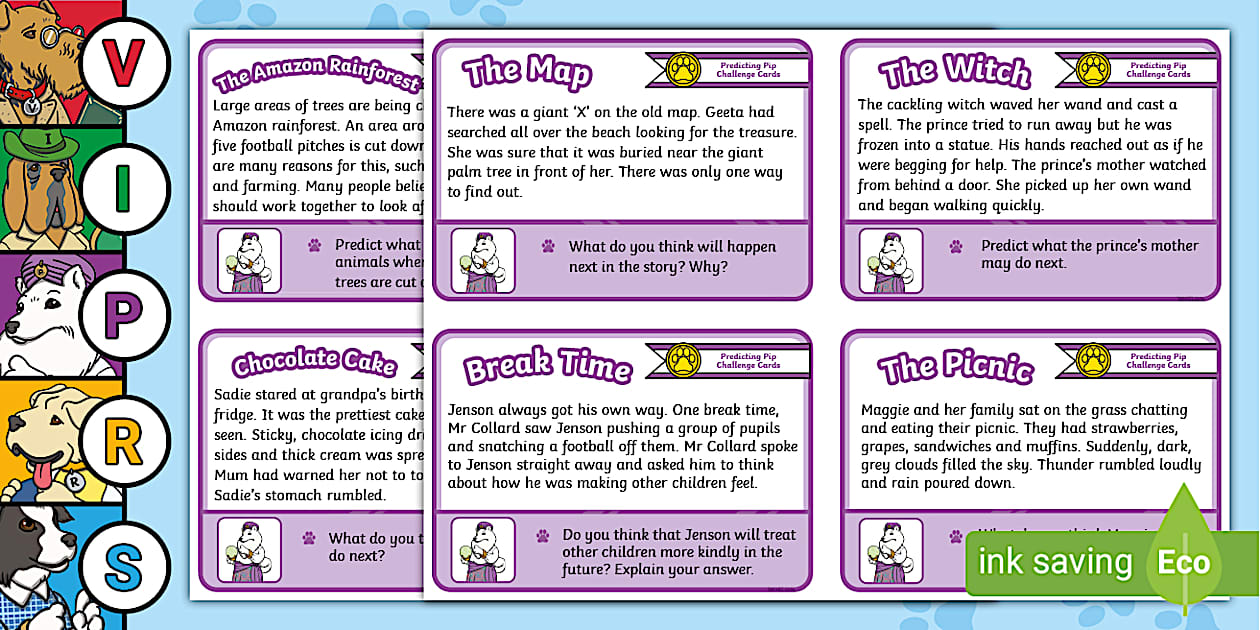 KS1 Predicting Pip Challenge Cards (teacher made) - Twinkl