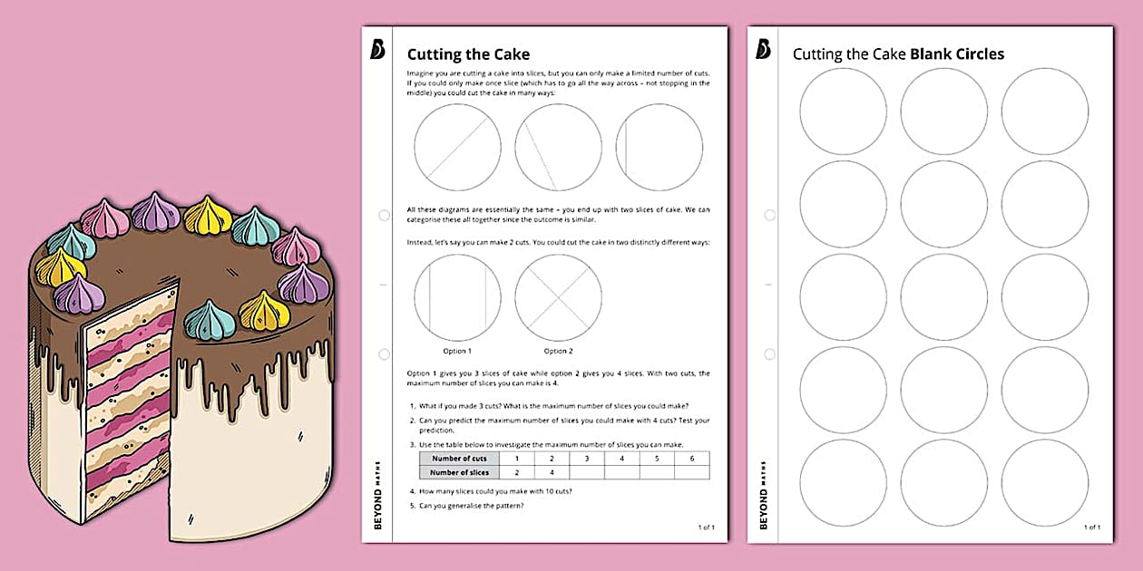 👉 Cutting the Cake - A Quadratic Sequence Investigation