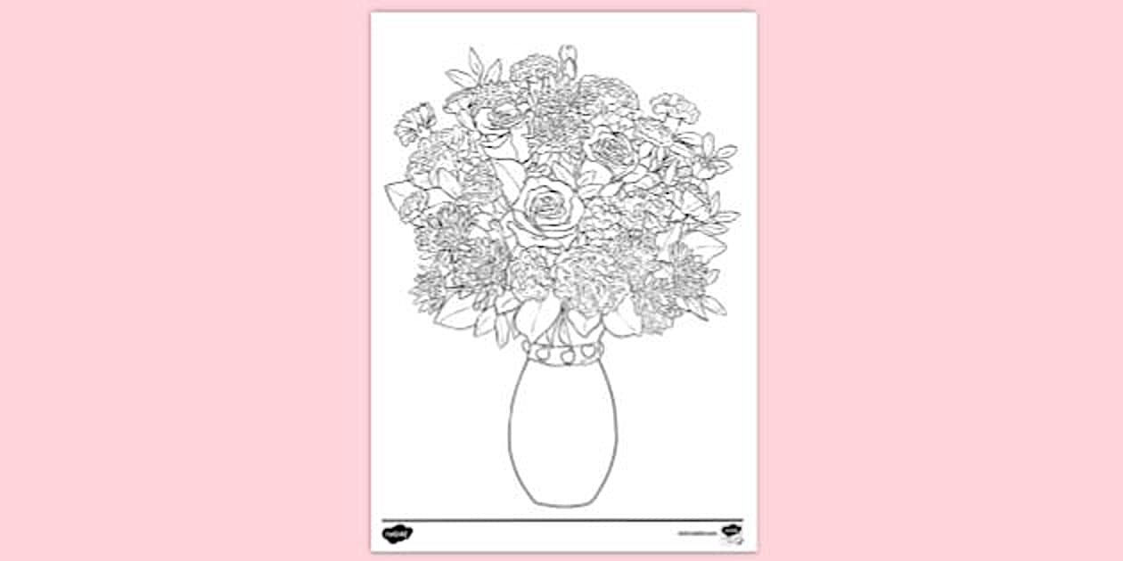 Floral Colouring Page | Colouring Sheets (teacher made)