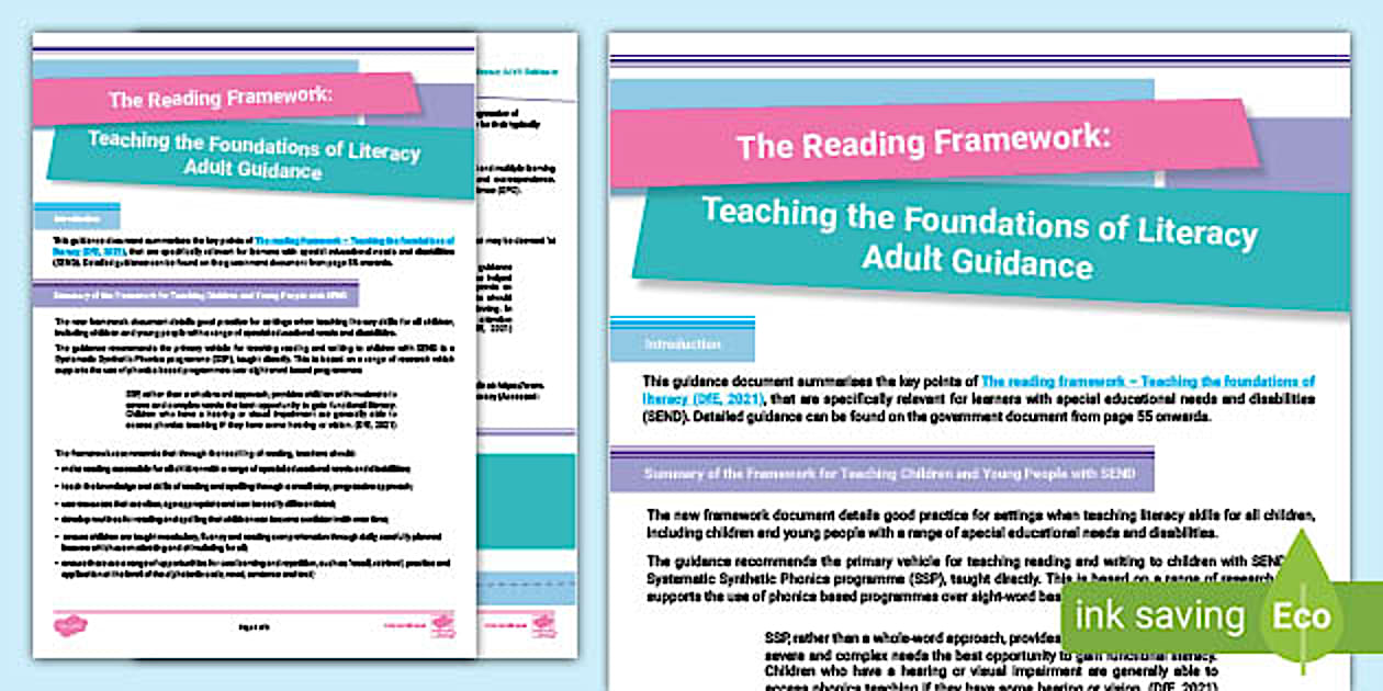 SEND: Reading Framework - Teaching the Foundations of Literacy