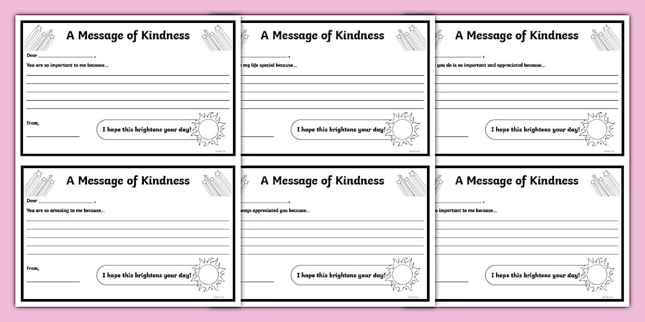 A Message of Kindness Cards