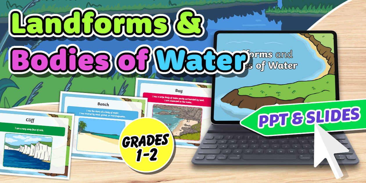 Types of Landforms and Bodies of Water PowerPoint | Twinkl