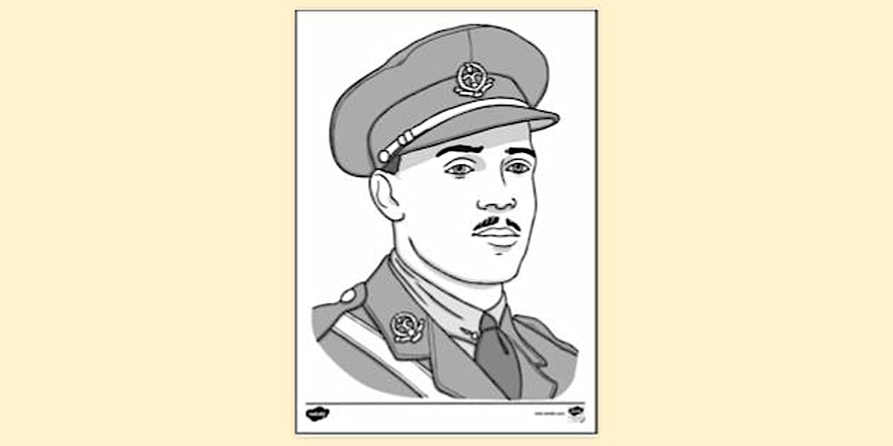 Walter Tull Colouring Sheet | Colouring Sheets - Twinkl
