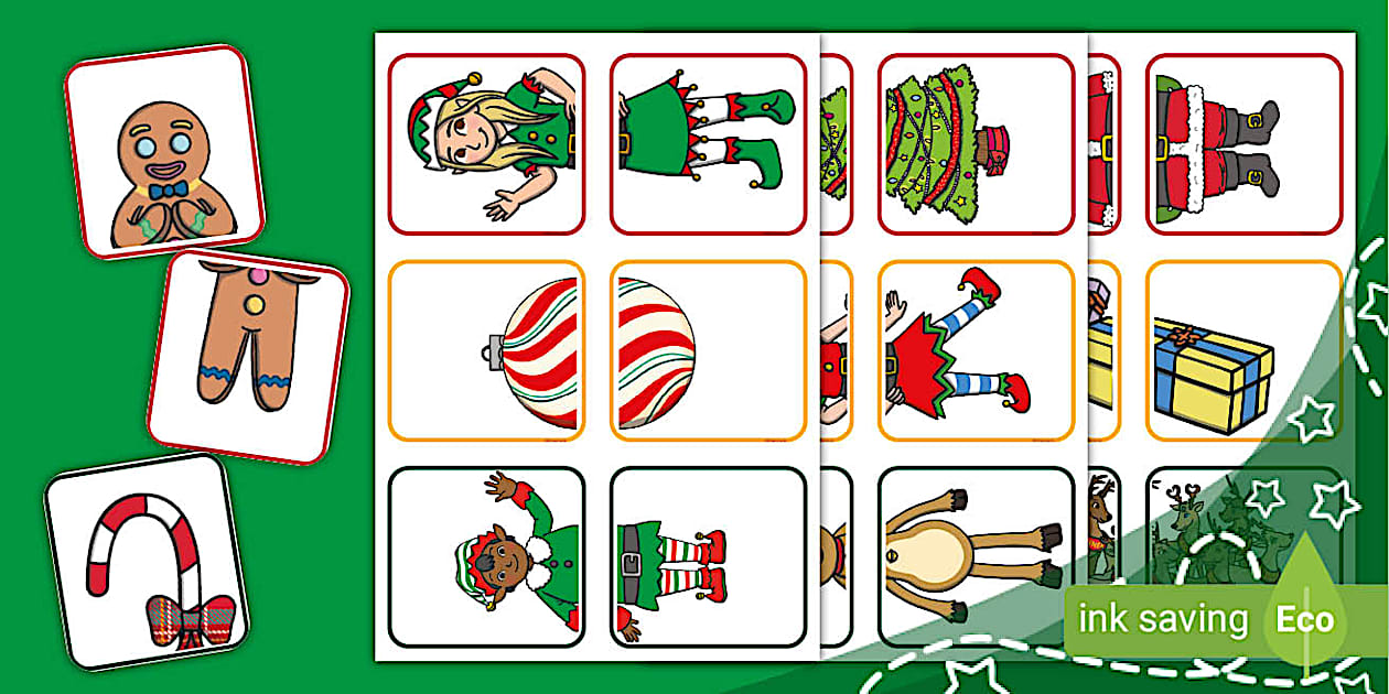 Christmas Matching Puzzle Game (teacher made) - Twinkl