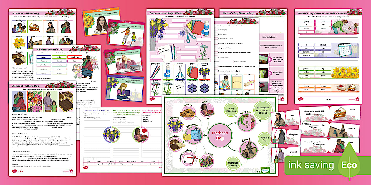 Teaching Learners of EAL about Mother's Day - Activity Pack