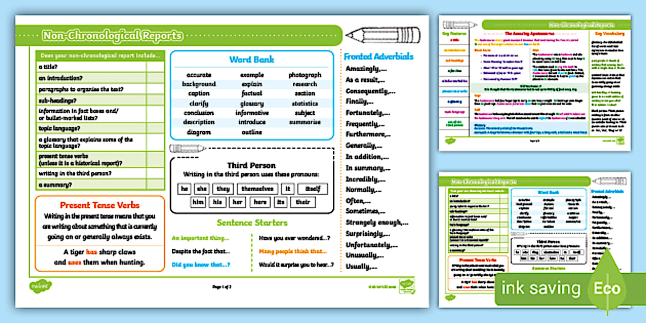 Editable LKS2 Writing: Non-Chronological Reports Knowledge Organiser
