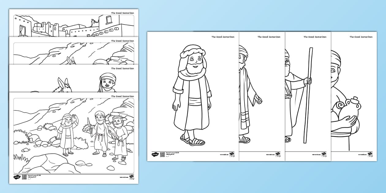 The Good Samaritan Colouring Sheets | Religious Education
