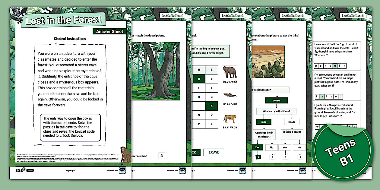 ESL Printable Escape Room (teacher made) - Twinkl