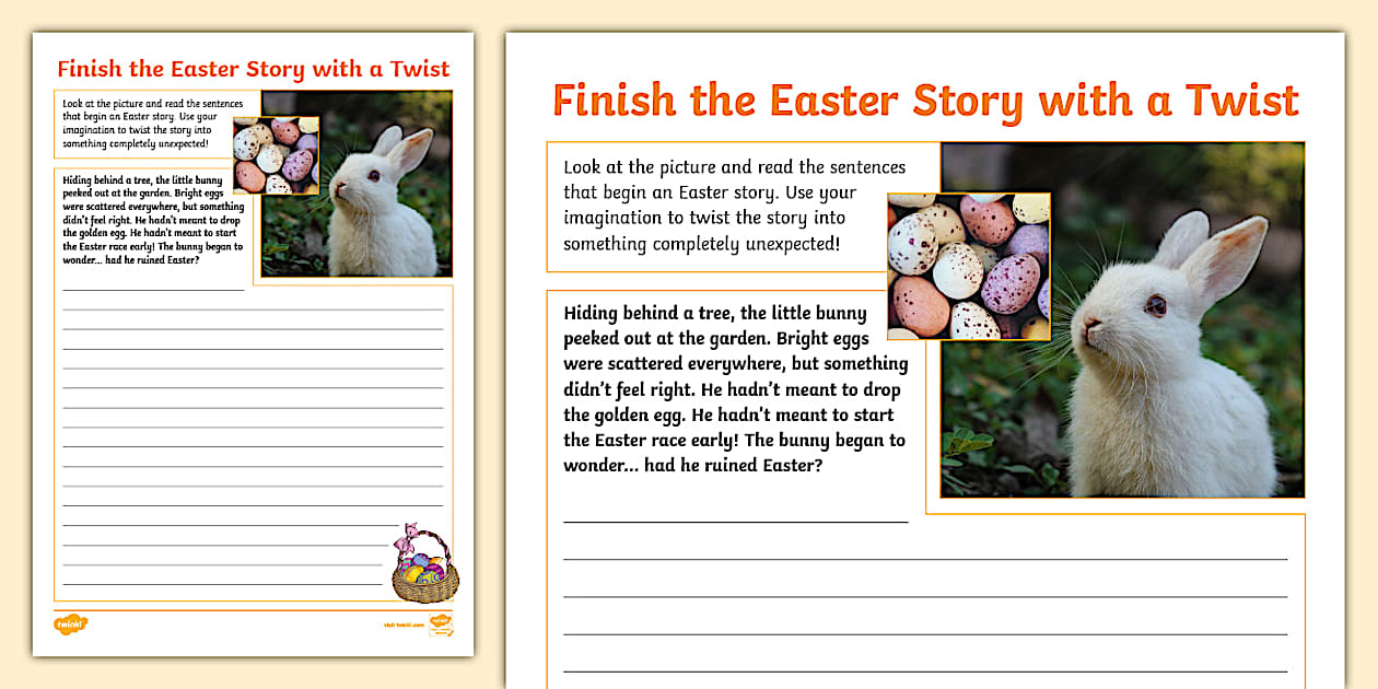 Finish the Easter Story with a Twist Writing Template