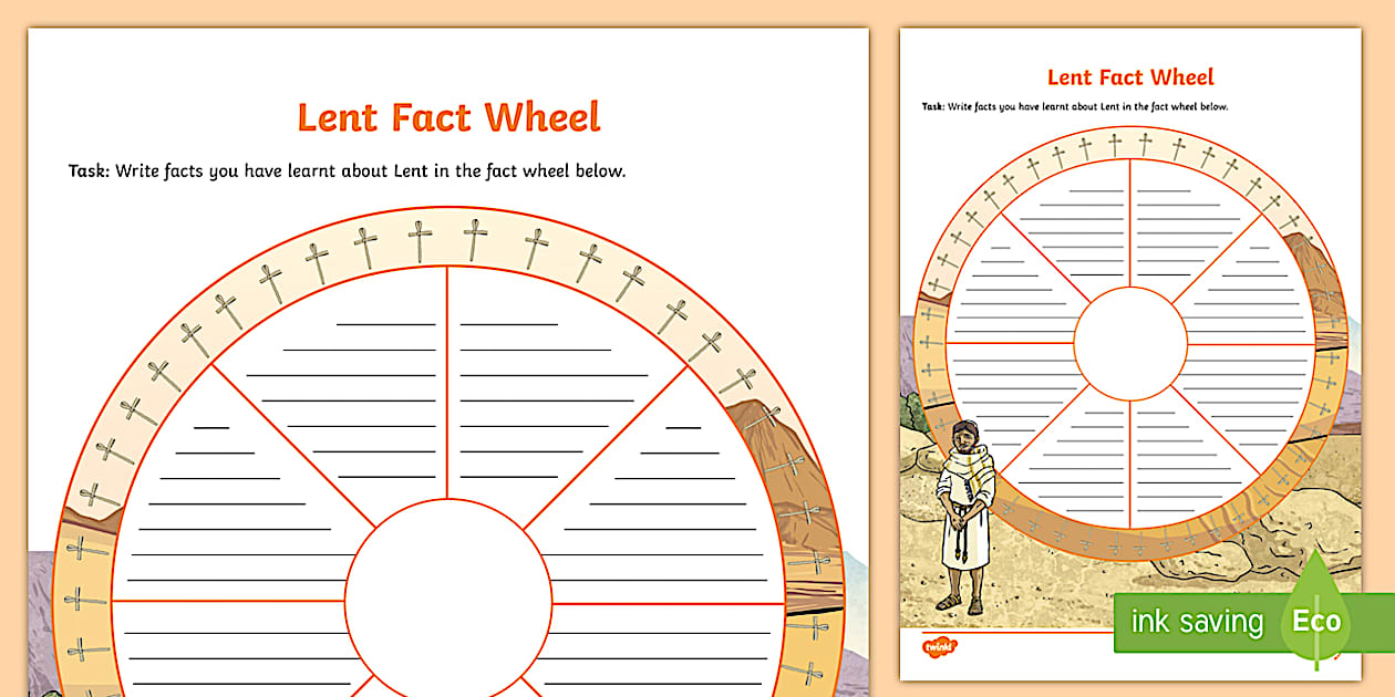 Lent Fact Wheel Worksheet (teacher made) - Twinkl