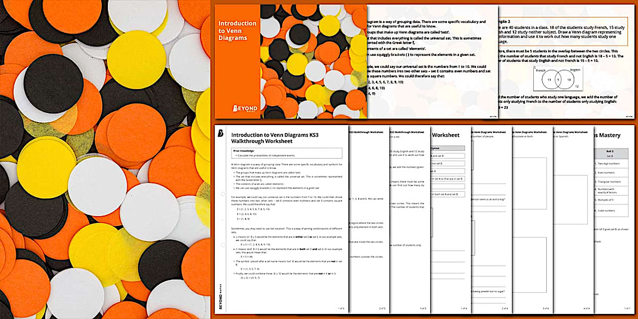 👉 Introduction to Venn Diagrams KS3 Resource Pack