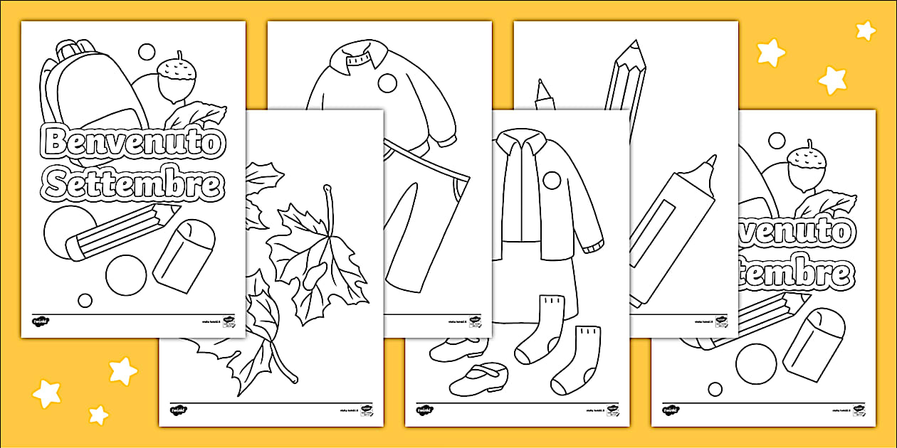 Fogli da colorare Il mio Primo Settembre - Twinkl