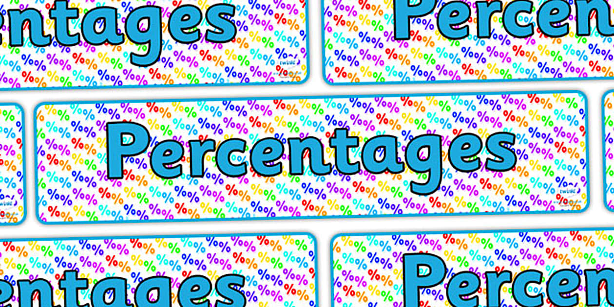 Percentages Display Banner (teacher made) - Twinkl