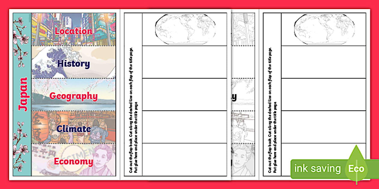 * NEW * Japan Flap Book for 3rd-5th Grade