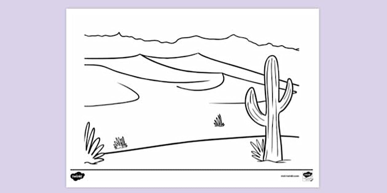 Sand Dunes Colouring Sheet | Colouring Sheets (teacher made)