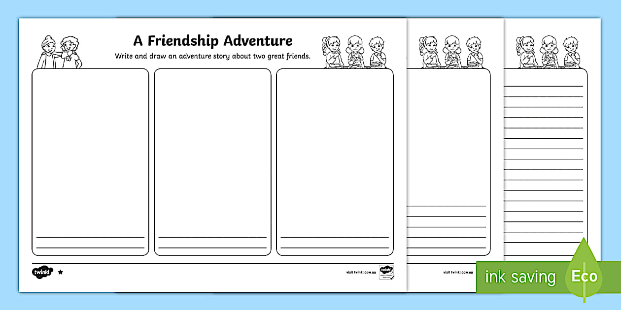 A Friendship Adventure Differentiated Writing Template