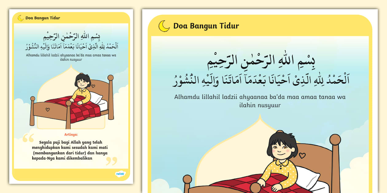Poster Doa Bangun Tidur (creat de profesori) - Twinkl