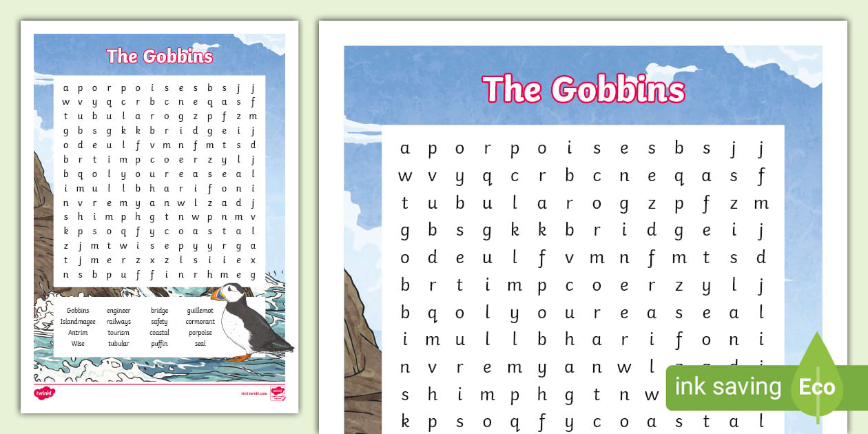 The Gobbins Word Search (teacher made) - Twinkl