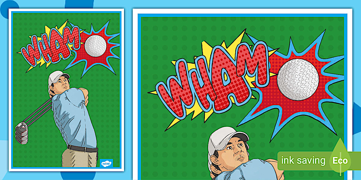 Golf Pop Art Display Poster
