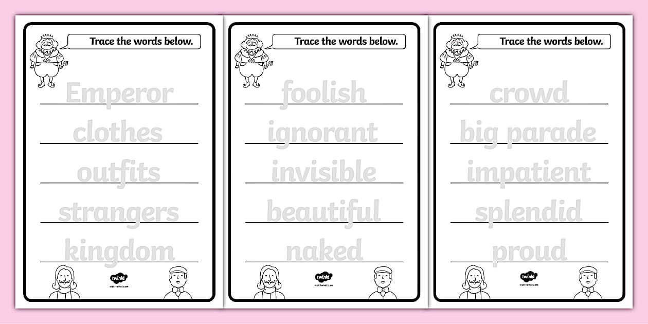 The Emperor's New Clothes Worksheet - Fun Literacy Activity