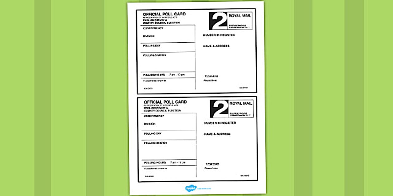 Editable Polling Card Template (teacher made) - Twinkl