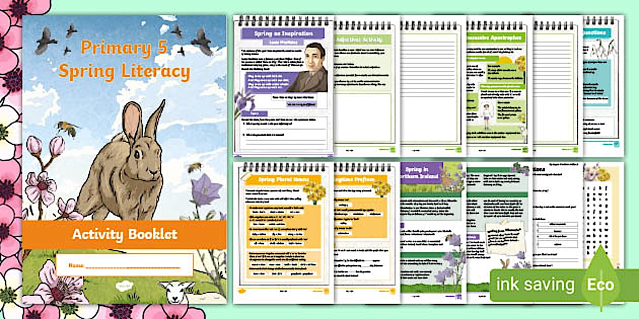 Primary 5 Spring Literacy Activity Booklet (teacher made)