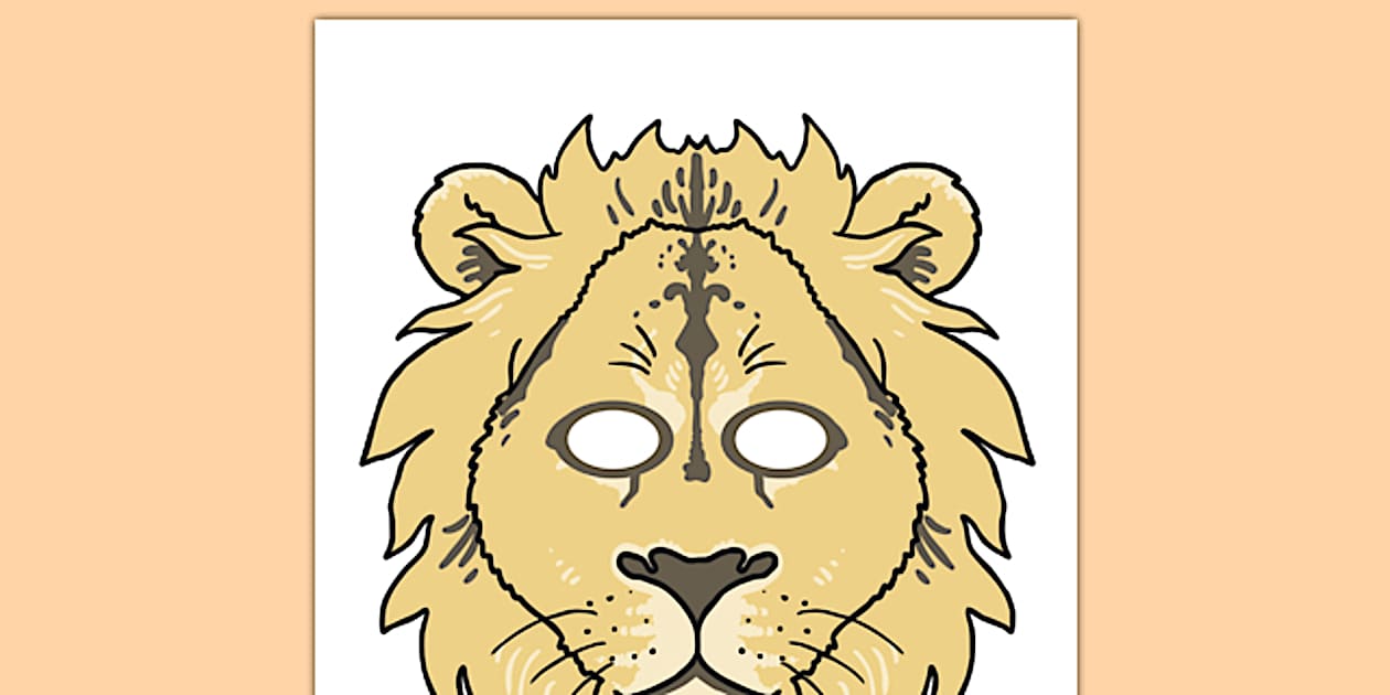 Role-Play Lion Mask - EYLF (teacher made) - Twinkl