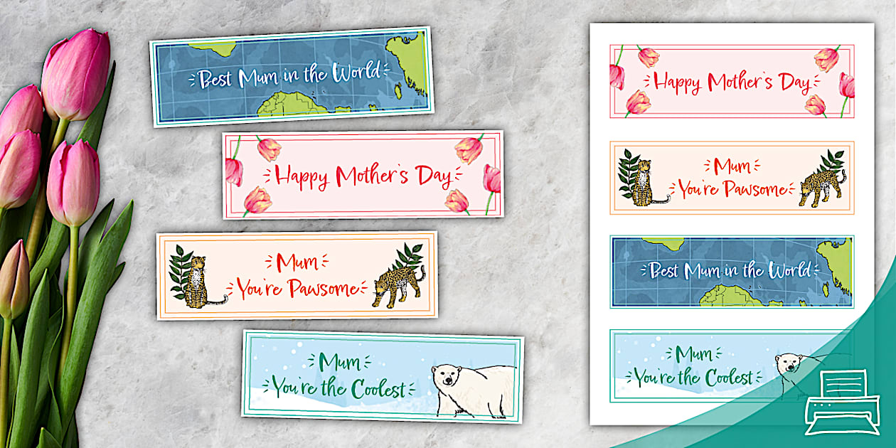 FREE! - Mother's Day Bookmarks (teacher made) - Twinkl