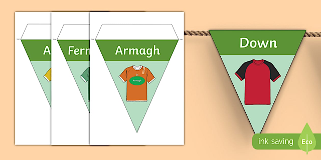 GAA Ulster County Colors Display Bunting (Teacher-Made)