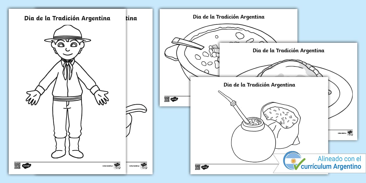 Día de la Tradición para colorear - Twinkl Argentina
