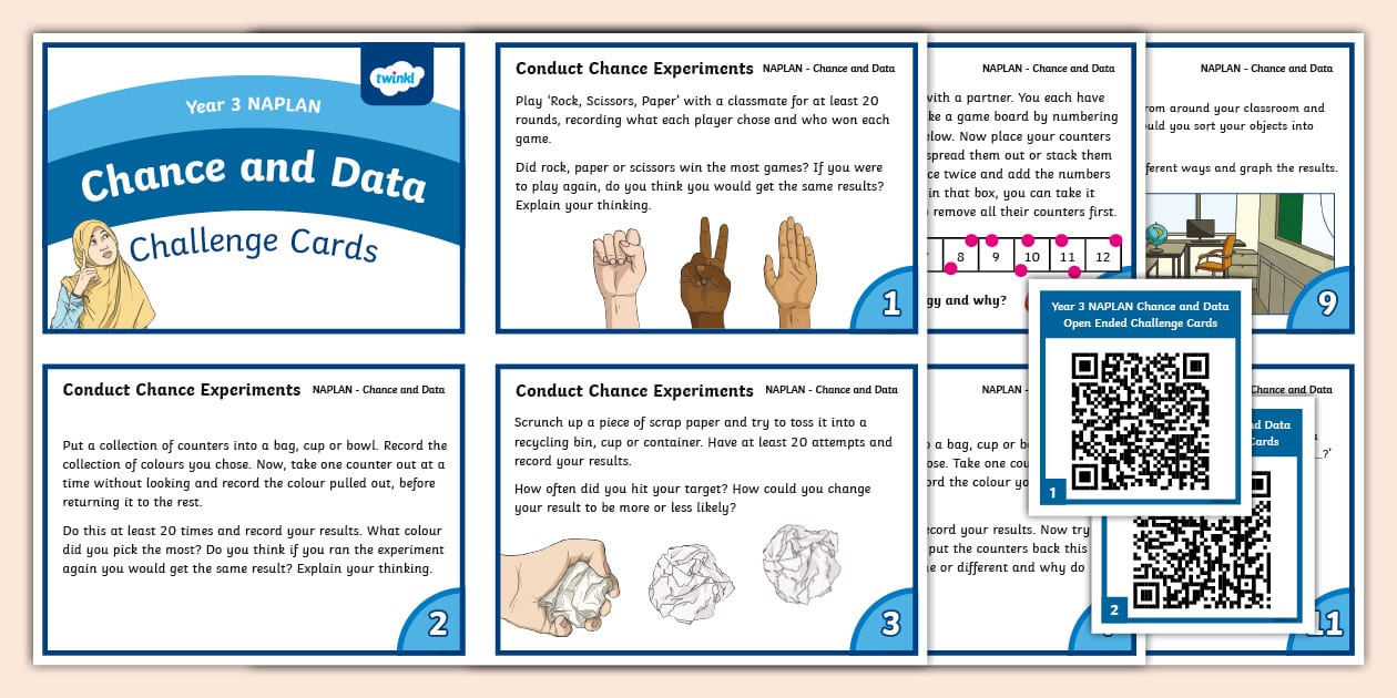 Year 3 NAPLAN Chance and Data Open Ended Challenge Cards