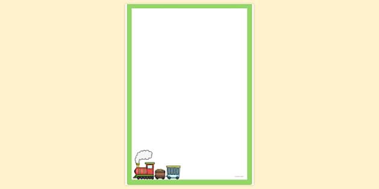 Train Page Border | Page Borders | Twinkl (teacher made)