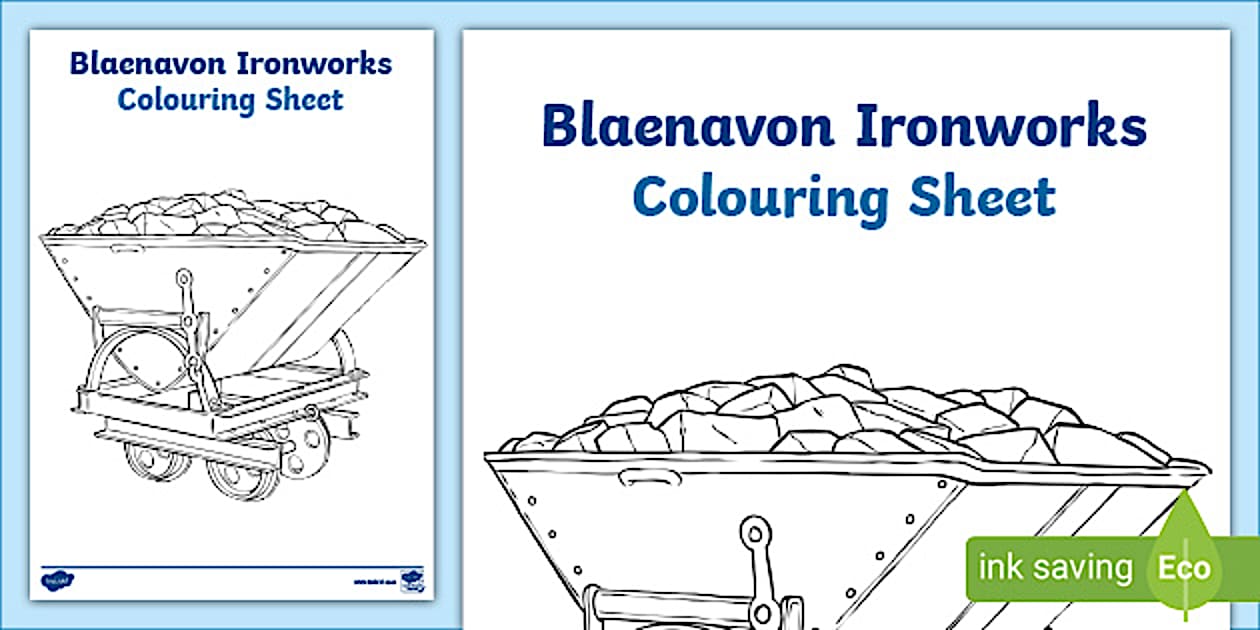 Blaenavon Ironworks Colouring Sheet - Primary Resources