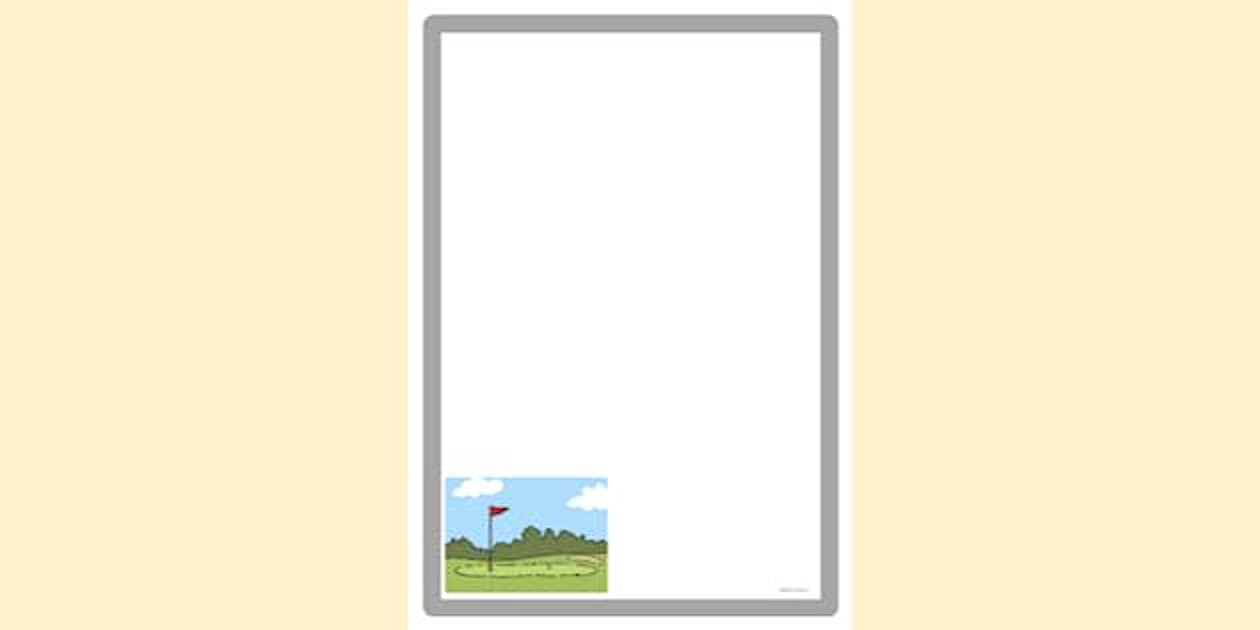 Simple Blank Golf Course Border | Page Borders | Twinkl
